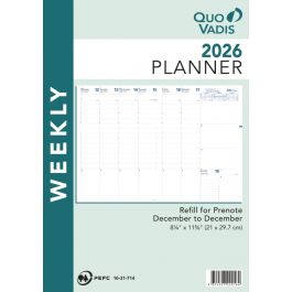Quo Vadis | Prenote Planner | (Dec 2025 - Dec 2026) Refill # 24